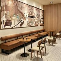 China Modern Design Restaurant Furniture Set with Durable Metal Frame and High Density Foam for Commercial Use for sale