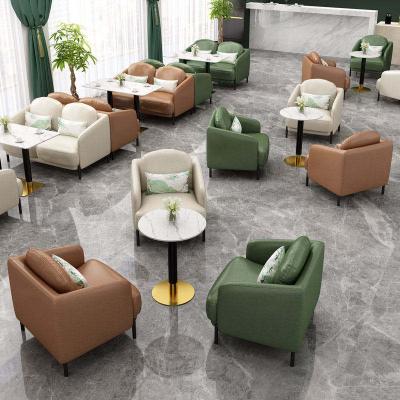 China Nordic Leather Sofa with Commercial-Grade Easy-Clean Leather, Ergonomic Curved Comfort, and Flexible Modular Layouts for Restaurants for sale