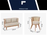 China Modern Solid Wood Customizable Restaurant Furniture Set with Dining Table and 4 Chairs for Commercial Fast Food for sale