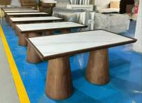 China Modern Solid Wood Customizable Restaurant Furniture Set with Dining Table and 4 Chairs for Commercial Fast Food for sale