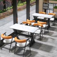 China Customizable Durable Modern Design Restaurant Tables and Chairs for Commercial Cafe Booth Seating for sale