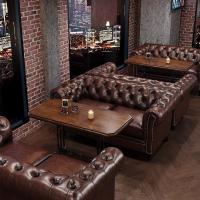 China Luxury Leather Bar Sofa and Cafe Table with Modern Design Fully Customizable Restaurant Furniture for sale