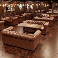 China Luxury Leather Bar Sofa and Cafe Table with Modern Design Fully Customizable Restaurant Furniture for sale