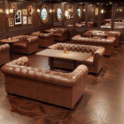 China Luxury Leather Bar Sofa and Cafe Table with Modern Design Fully Customizable Restaurant Furniture for sale