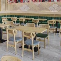 China Modern Design Solid Wood Restaurant Furniture Set Customizable Hotel Table and Chair for sale