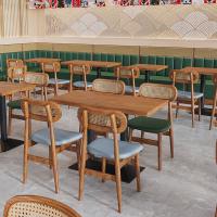 China Modern Design Solid Wood Restaurant Furniture Set Customizable Hotel Table and Chair for sale