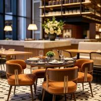 China Customizable Ergonomic Durable Commercial Restaurant Furniture Set for Cafes and Hotels for sale