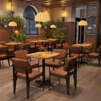 China Customizable Durable Modern Design Restaurant Table and Chairs Commercial Furniture Set for sale