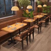 China Modern Solid Wood Restaurant Furniture Set Customizable for Cafe and Commercial Dining for sale