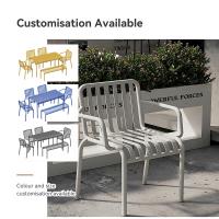 China Weather-Resistant Aluminum Garden Chairs with Modern Design for Outdoor Furniture and Restaurant Sets - Fully Customizable for sale