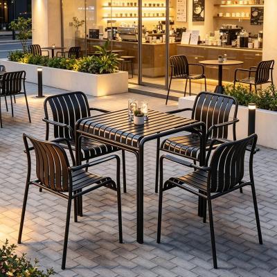 China Weather-Resistant Aluminum Garden Chairs with Modern Design for Outdoor Furniture and Restaurant Sets - Fully Customizable for sale