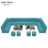 China Custom KTV Club Lounge Sofa 1200x500mm PU Leather Fabric Color Options for sale