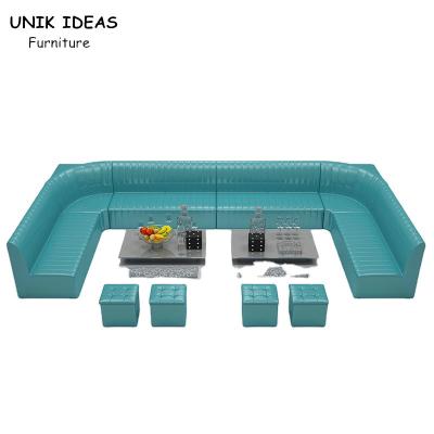 China Custom KTV Club Lounge Sofa 1200x500mm PU Leather Fabric Color Options for sale