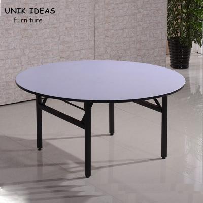 China 6ft 8 Ft Folding Banquet Table Round Plywood Dining Table for sale