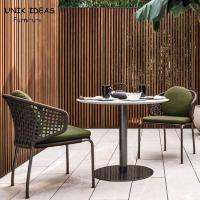 China Modern Leisure Garden Rope Outdoor Furniture Balcony Set 2 Chairs 1 Table 60x75cm for sale