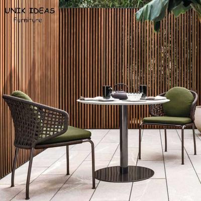 China Modern Leisure Garden Rope Outdoor Furniture Balcony Set 2 Chairs 1 Table 60x75cm for sale