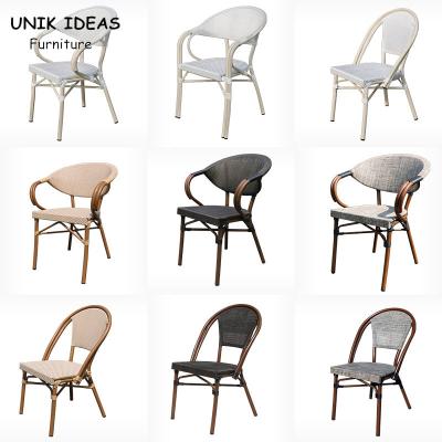 China Black and White Rattan Garden Chair Outdoor Furniture High Temperature Resistant 2.5mm for sale
