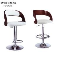 China 42 Inch Adjustable Counter Height Stools Set of 2 with Backs Metal Footrest for sale
