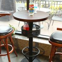 China Tall Wooden Breakfast Bar Table 1200 x 600mm 60cm Height European Style for sale