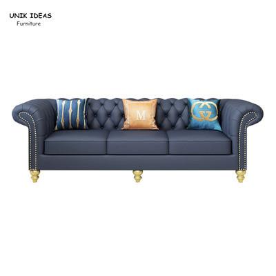 China Customizable Genuine Leather Sectional Sofa with Ottoman for Living Room Hotel for sale
