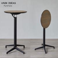 China Foldable Counter Height Round Bar Table 60x60x105cm E1 Fireproof Board Aluminum Feet for sale