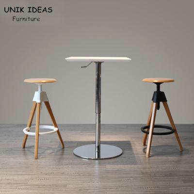 China Metal High Bistro Bar Table 200x40x50cm Nordic Coffee Dining Table with Lift for sale