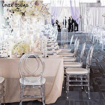 China Clear Acrylic Napoleon Chiavari Chair 40x43x92cm Wedding Banquet Party for sale