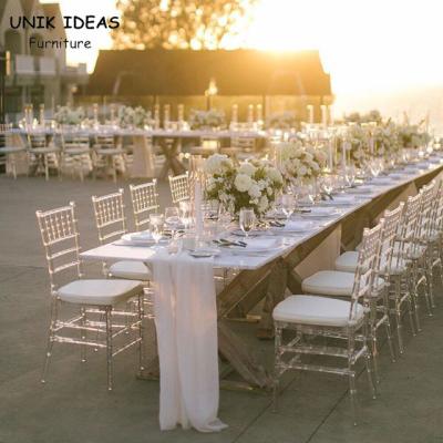 China Acrylic Chiavari Wedding Chair 40x40x92cm UV Stable Stackable Disassembly for sale