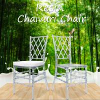 China Resin Chiavari Diamond Crystal Wedding Banquet Chair 40x40x92cm Stackable for sale