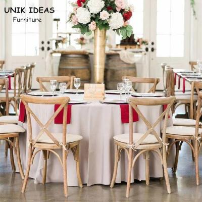 China Solid Wood Crossback Chair 42.5x43x88cm Wedding Banquet Fancy Rustic for sale