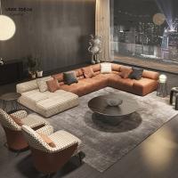 China Customizable Velvet Sectional Sofa Set with Low Back Design for Living Room 3-Seater for sale