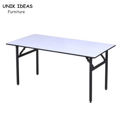 China White PVC Folding Banquet Table 6ft 8ft Rectangle HDPE Top Catering for sale