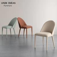 China Modern Minimalist Leather Dining Chair 45x45x82cm Custom Color European Style for sale