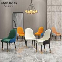China Nordic Style Wingback Leather Dining Chair 54x46x82cm Hotel Restaurant Seating for sale