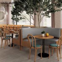 China Restaurant Dining Table and Chairs Set 120cm Booth Seating X4 X6 Vintage for sale