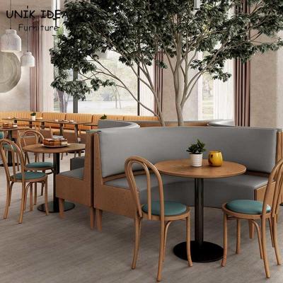 China Restaurant Dining Table and Chairs Set 120cm Booth Seating X4 X6 Vintage for sale