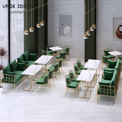 China Gold Stainless Steel Cafe Booth Seating 60x60x70cm Commercial Restaurant Furniture for sale