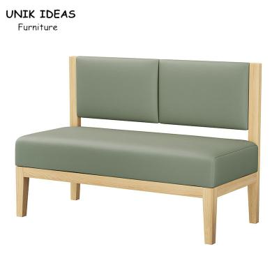 China Modern Cafeteria Booth Seating with Storage Drawer 120x56x85cm PU Leather for sale