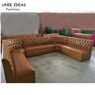 China Custom U Shaped Booth Seating Commercial Restaurant KTV Bench Furniture 2 Seater for sale