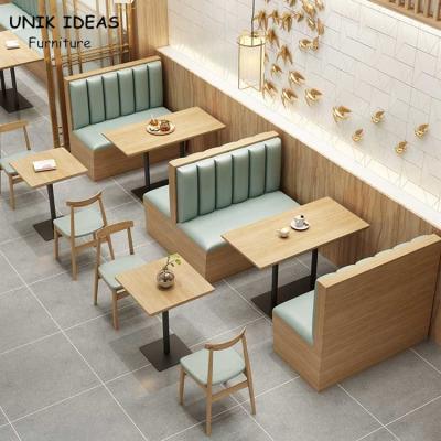 China 2 Person Commercial Restaurant Booth Seating Coffee Sofa Bench With Table Sets for sale