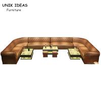 China Custom U Shaped Club Lounge Sofa 3m Wide 12 Seater with Chaise Strip for sale