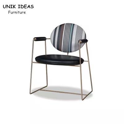 China Stainless Steel Dining Chair with Arms Minimalist 66x57x83cm 200lb Capacity for sale