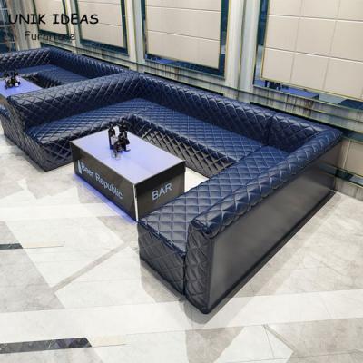 China Symmetrical U Shaped Club Lounge Sofa Sectional Microfiber Velvet 3 Seater for sale