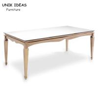 China 10ft Stainless Steel Banquet Table 2x6 2x4 Hotel Event Golden for sale