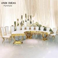 China 48 Inch Half Moon MDF Church Banquet Table with Steel Legs 6x30 for sale