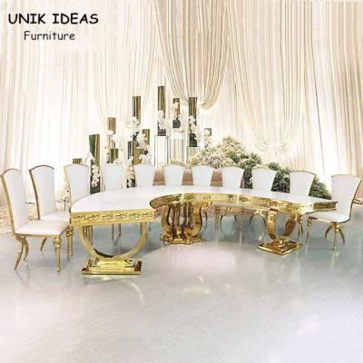 China 48 Inch Half Moon MDF Church Banquet Table with Steel Legs 6x30 for sale