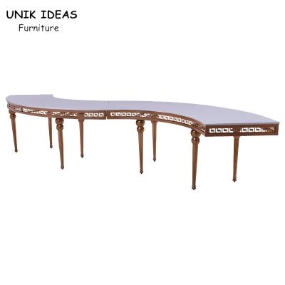 China Nesting Hall Round Banquet Foldable Table Circular Party Stainless Steel for sale