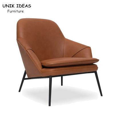 China Nordic Leather Lounge Armchair 32.28x32.67x32.28 Inch Modern Single Recliner Chair for sale