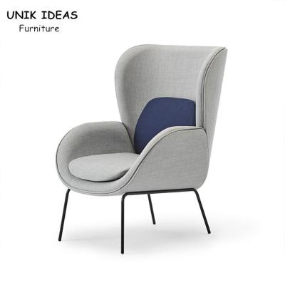 China Modern Wingback Armchair Single Seater Fabric Upholstered 99CM High Back Living Room for sale
