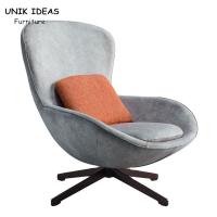 China Swivel Egg Chair with Cushion 90cm Metal Shell Leisure Lounge for Living Room for sale